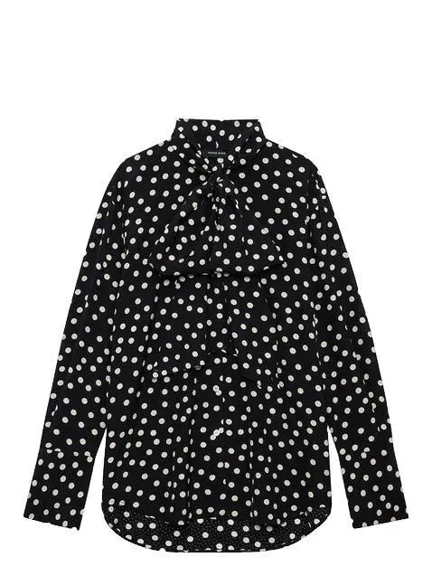 ANINE BING Ruby Shirt - Black /white Dot