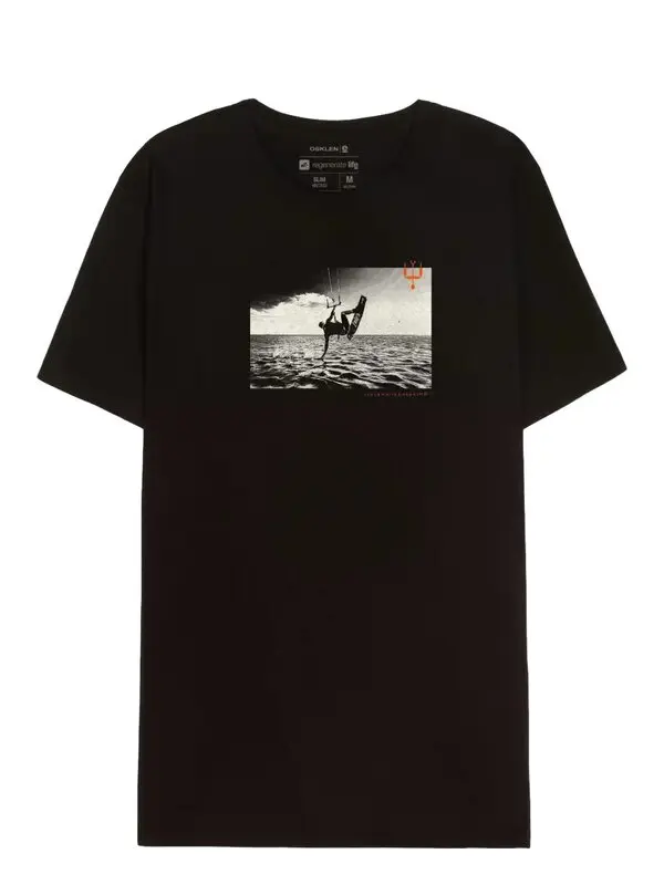 OSKLEN Graphic Cotton T-shirt - Black