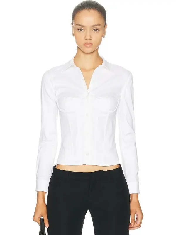Balenciaga Corseted Shirt - White