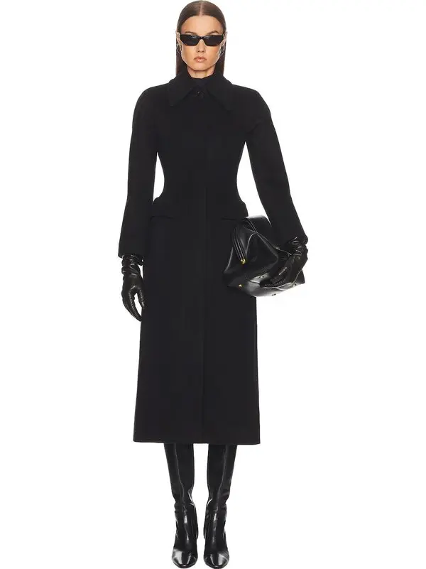 Alexander McQueen Long Coat - Black