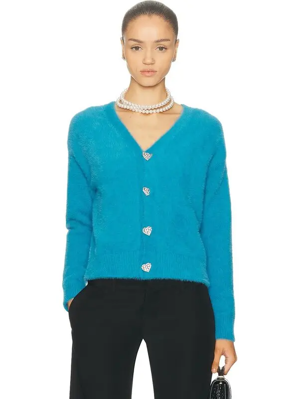 Balenciaga Fluffy Cardigan - Blue