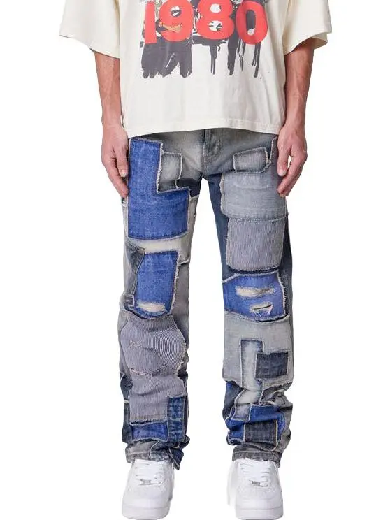 Mnml Straight Patchwork Jeans - Multi