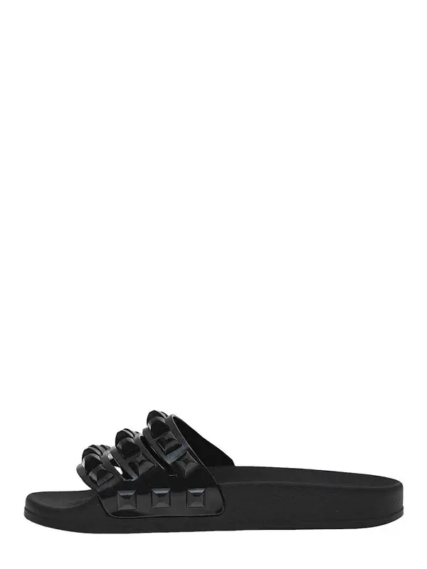 Carmen Sol Carmensita Studded Slide-on Sandals - Black