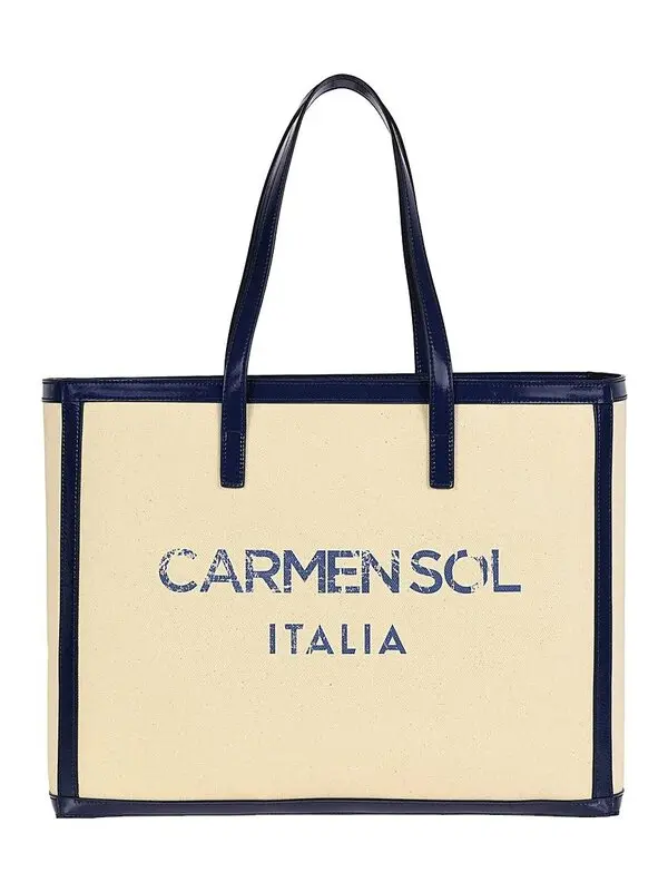 Carmen Sol Roma Tote Bag - Navy Blue