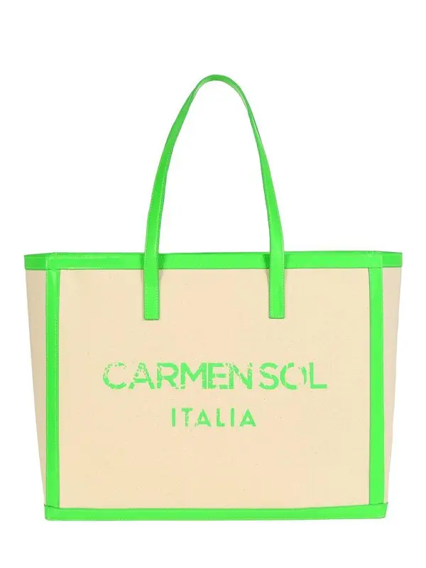 Carmen Sol Roma Tote Bag - Neon Green