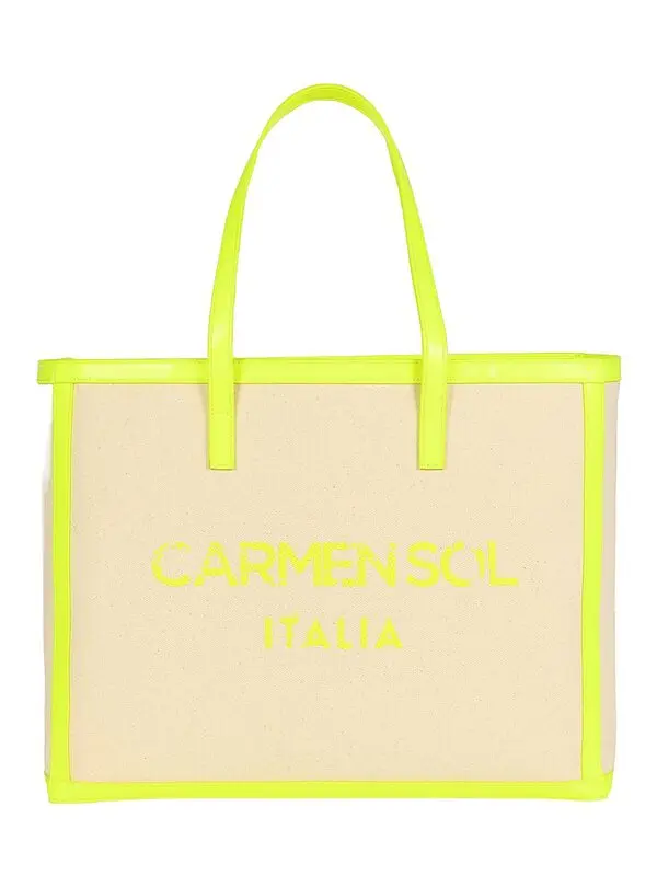 Carmen Sol Roma Tote Bag - Neon Yellow
