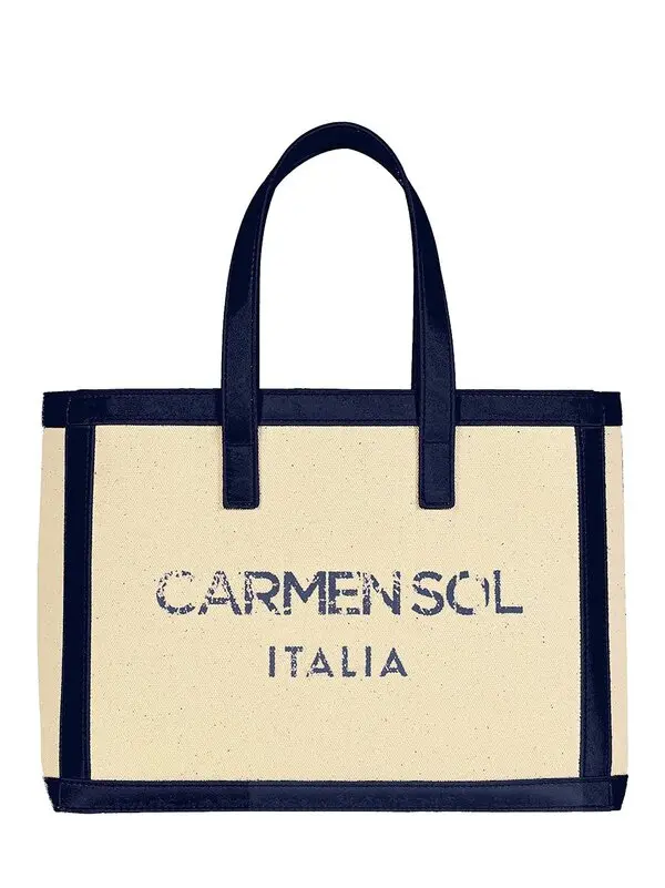 Carmen Sol Venezia Mini Tote Bag - Navy Blue