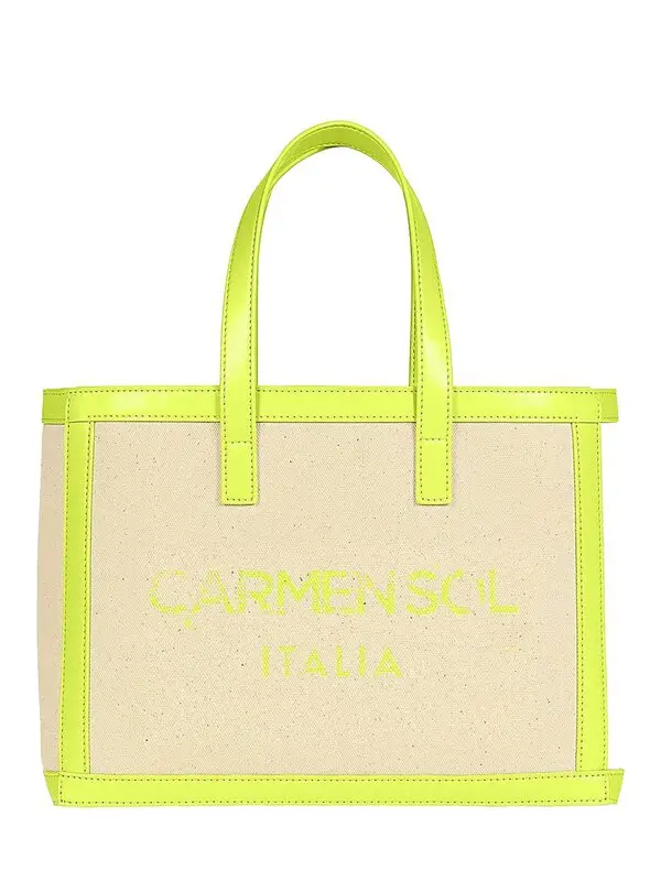 Carmen Sol Venezia Mini Tote Bag - Neon Yellow