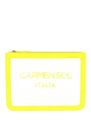 Carmen Sol Firenze Clear Pochette - Neon Yellow