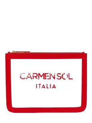 Carmen Sol Firenze Clear Pochette - Red