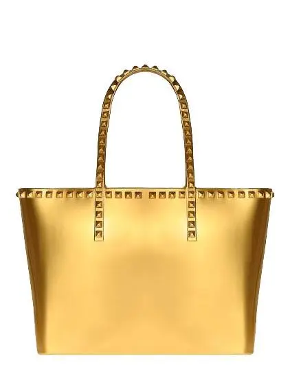 Carmen Sol Seba Studded Jelly Tote Bag - Gold