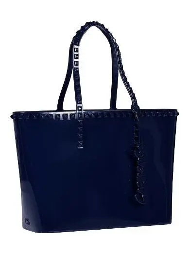 Carmen Sol Seba Studded Jelly Tote Bag - Navy Blue