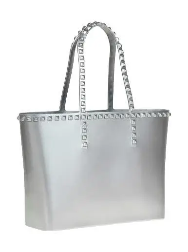 Carmen Sol Seba Studded Jelly Tote Bag - Silver
