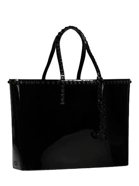 Carmen Sol Angelica Studded Tote Bag - Black
