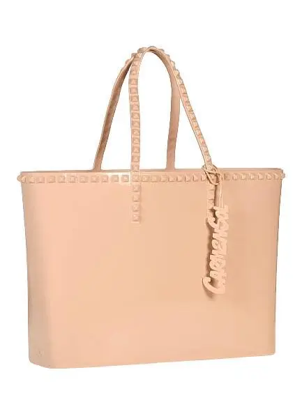 Carmen Sol Angelica Studded Tote Bag - Blush