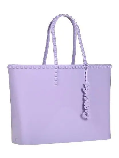 Carmen Sol Angelica Studded Tote Bag - Violet