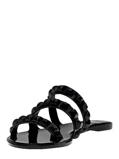 Carmen Sol Maria 3 Studded Strap Sandals - Black
