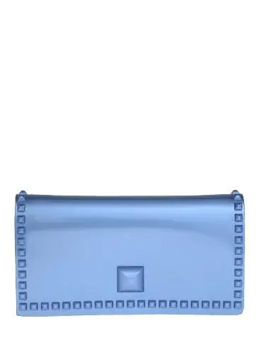 Carmen Sol Nora Flap Pochette - Baby Blue Metallic