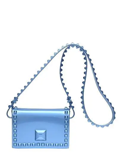 Carmen Sol Mini Graziella Tote Bag - Baby Blue Metallic