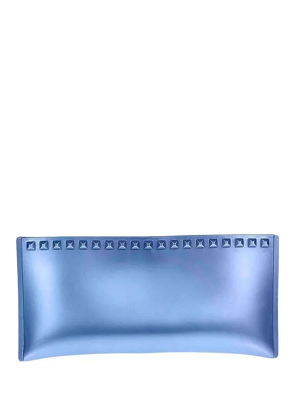 Carmen Sol Julian Studded Jelly Clutch - Baby Blue Metallic
