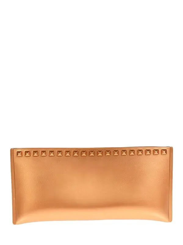 Carmen Sol Julian Studded Jelly Clutch - Rose Gold