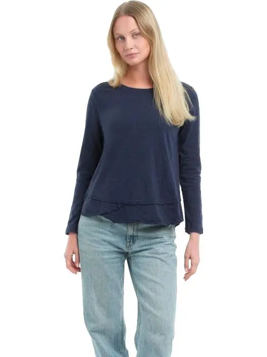 WILT CLOTHING Long Sleeve Mock Layer Tee - Naval Academy