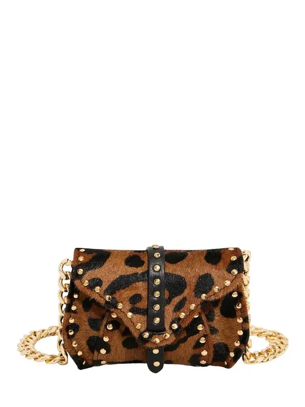 AIMEE Micro Amour Novelty Crossbody Bag - Wildcat Haircalf