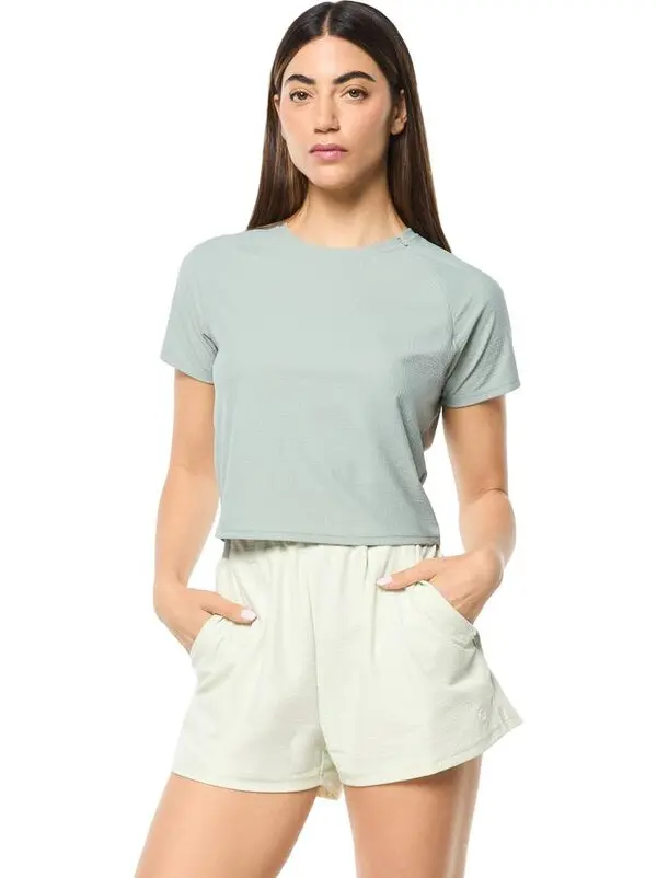 SERGIO TACCHINI Eva Cropped Top - Slate Gray