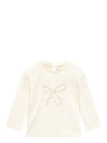 MAYORAL Heart Print Long-sleeve T-shirt - Ivory