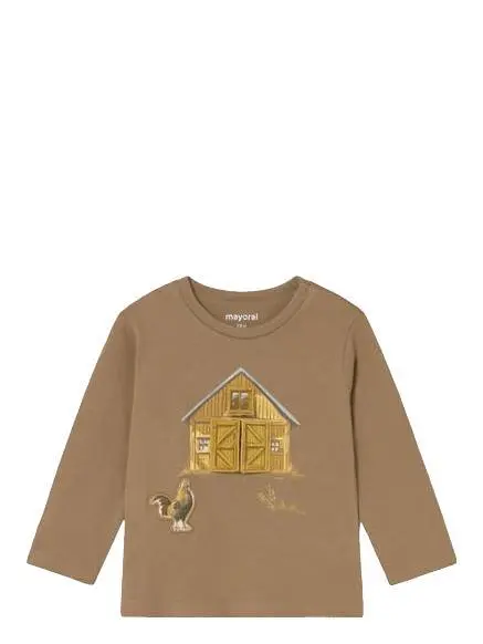 MAYORAL Interactive Farm T-shirt - Beige