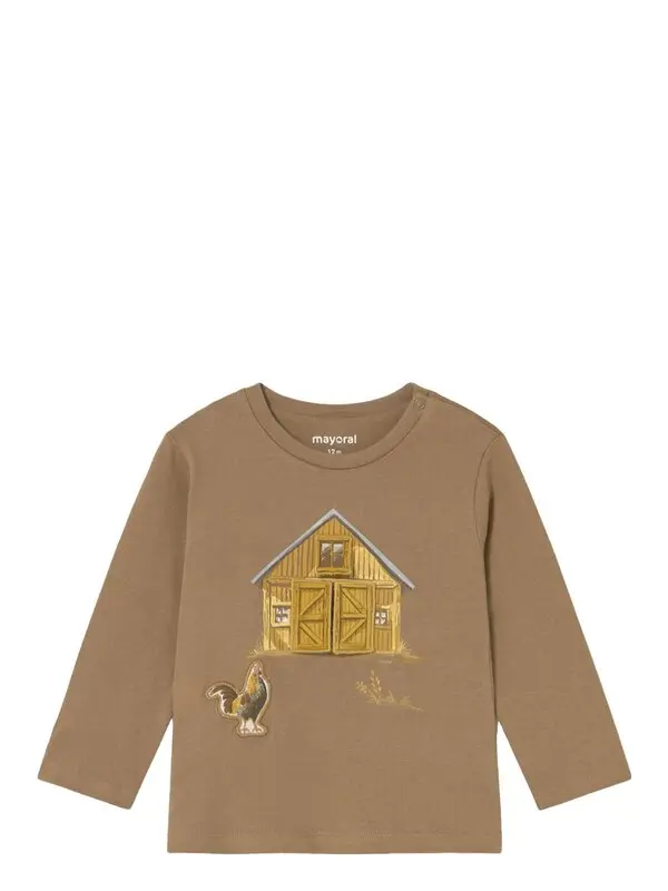 MAYORAL Interactive Farm T-shirt - Beige