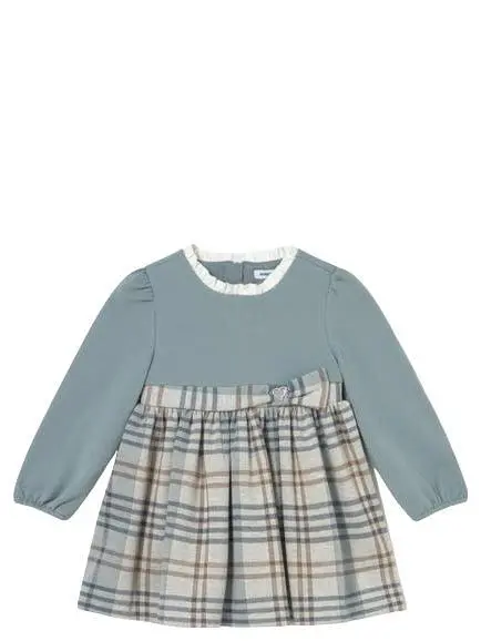 MAYORAL Plaid Dress With Bow Detail - Blue