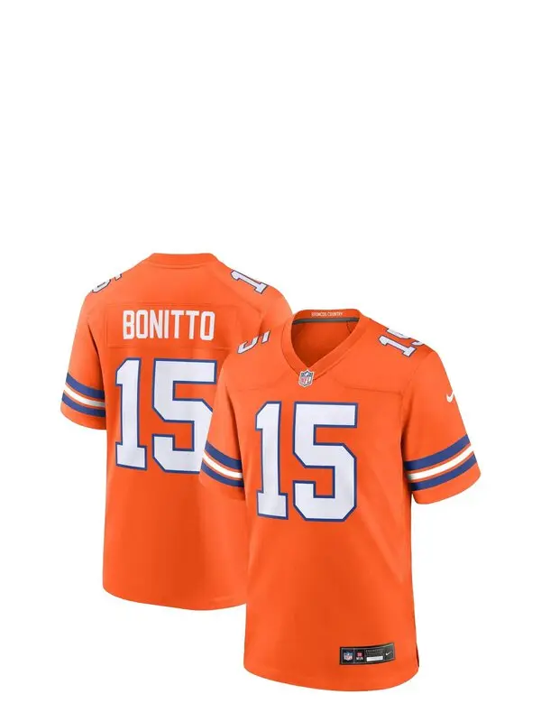 Nike Nik Bonitto Denver Broncos Alternate 2 Mile High Collection 1977 Throwback Game Jersey - Orange