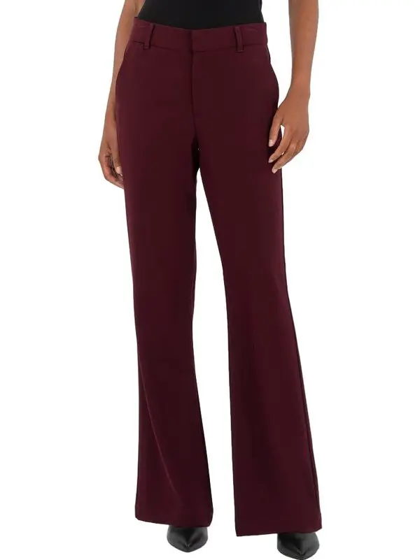 Kut From The Kloth Stella High-waist Flare Pants - Bordeaux