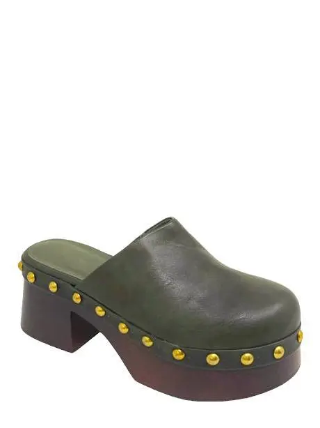SHU SHOP Lily Platform Mule - Olive Green