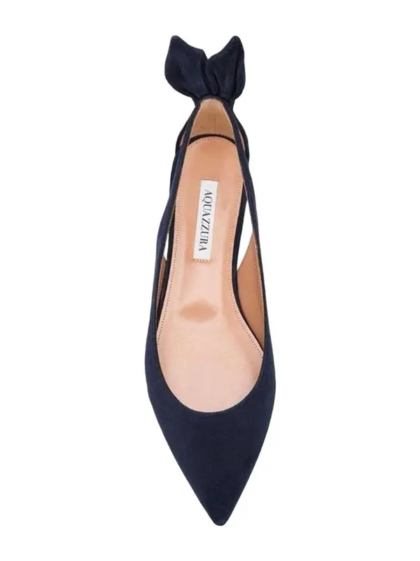 AQUAZZURA Suede Ballet Flats - Blue