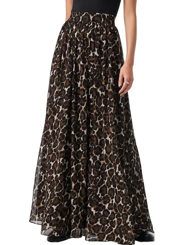Trina Turk Leopard Print Maxi Skirt - Lampoul Leopard