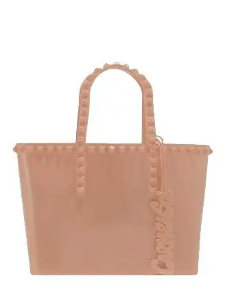 Carmen Sol Grazia Studded Tote Bag - Nude
