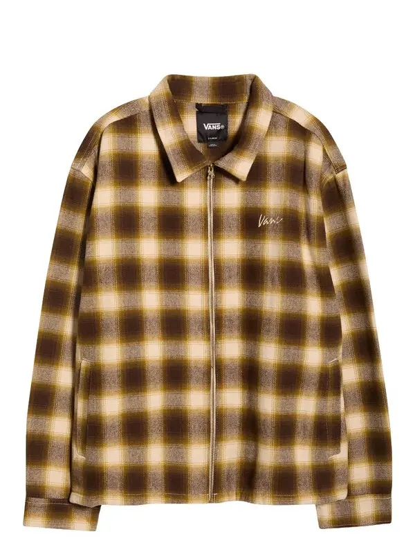 VANS Crestmont Plaid Cotton Shacket - Oatmeal
