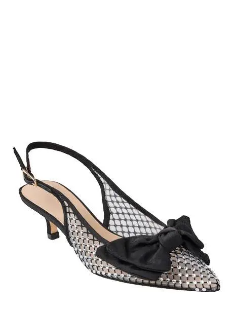Jack Rogers Debra Slingback Kitten Heel Pumps - Black/black
