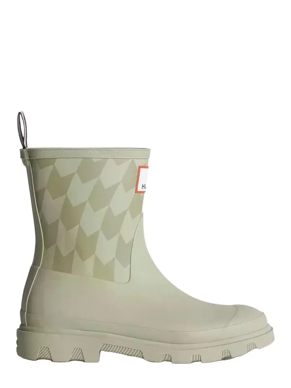 Maison Kitsuné X Hunter Chevron Downpour Rain Boots - Green