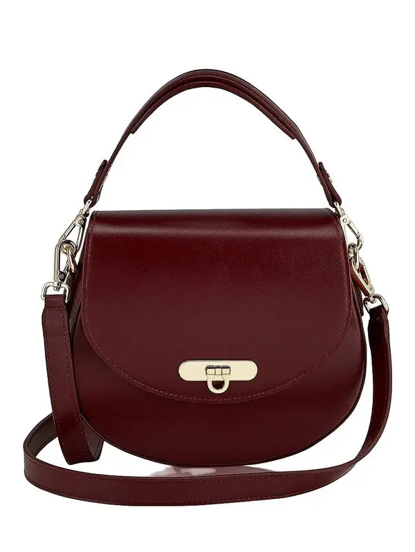 Gigi New York Sophia Saddle Bag - Bordeaux