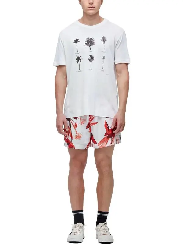 OSKLEN Palm-tree Print T-shirt - White