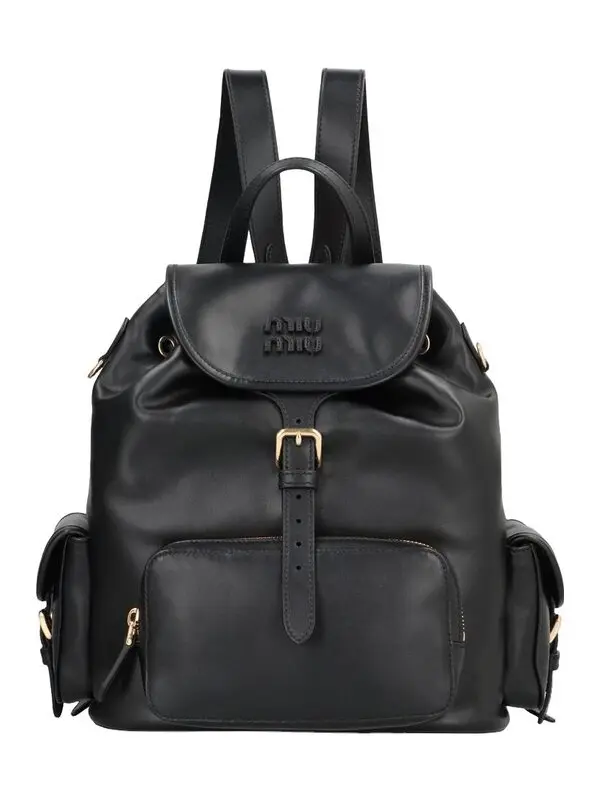 Miu Miu Leather Backpack - Black
