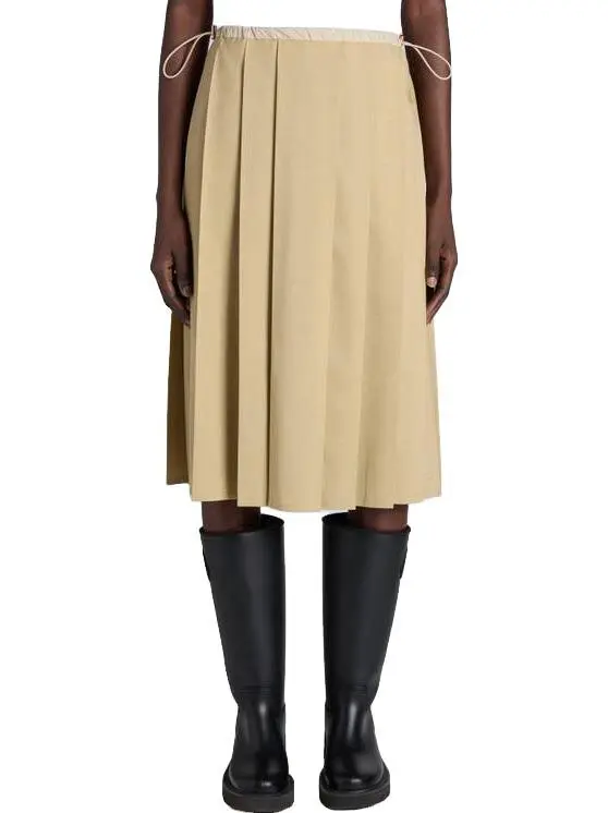 Moncler Pleated Midi Skirt - Sponge
