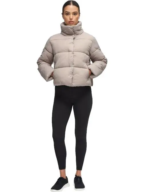 Ingrid & Isabel Short Maternity Puffer Jacket - Mushroom