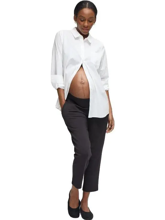 Ingrid & Isabel® Maternity Poplin Button Down - White
