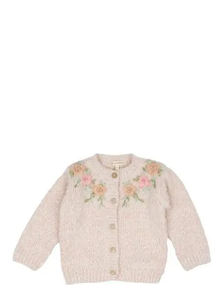 WILD WAWA Amelia Cardigan - Heathered Pink