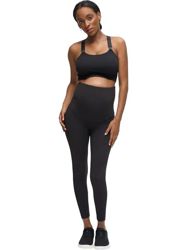 Ingrid & Isabel® Seamless Nursing Maternity Sports Bra - Black