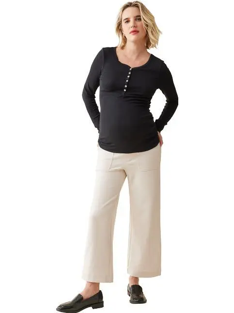 Ingrid & Isabel® Ankle Maternity Pant - Stone